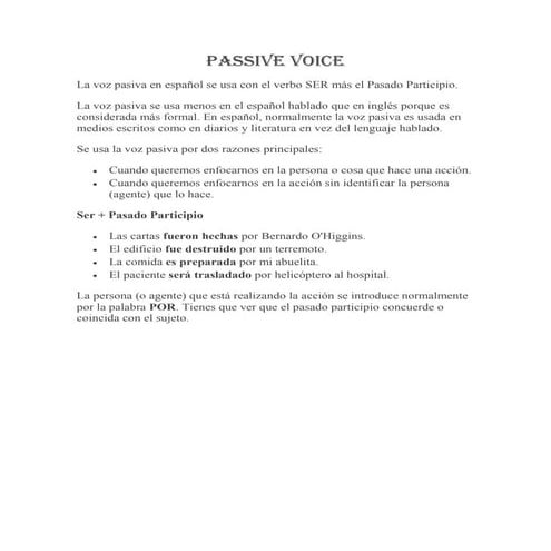 Voz pasiva | PPTX