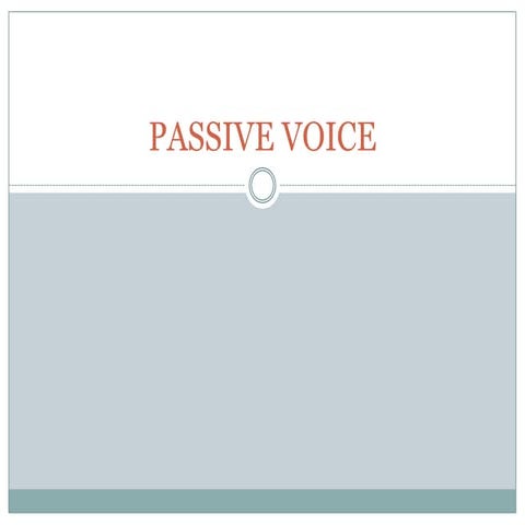 Passive voice | PPT