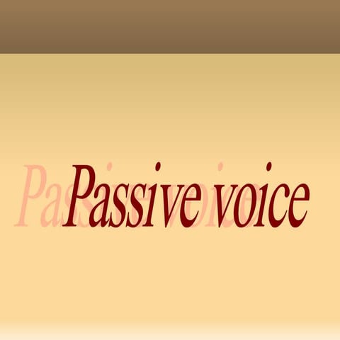 Passive voice | ODP