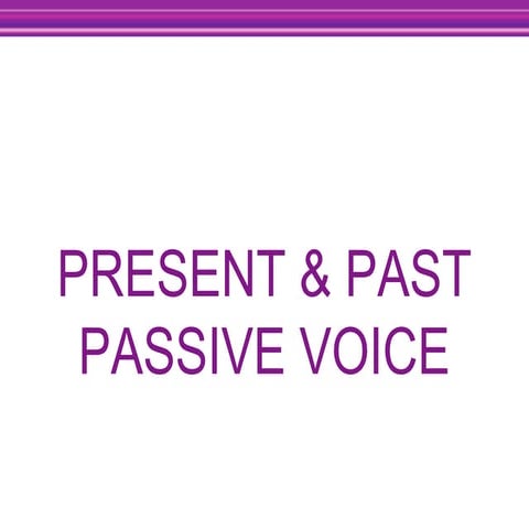 Passive voice | PPT