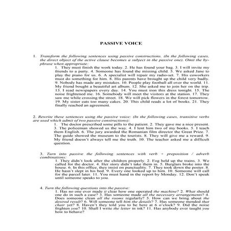 Passive voice | PDF