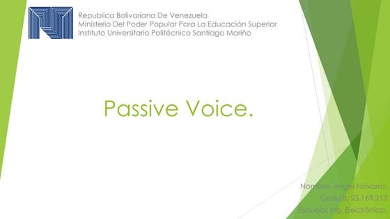 Passive voice | PPT