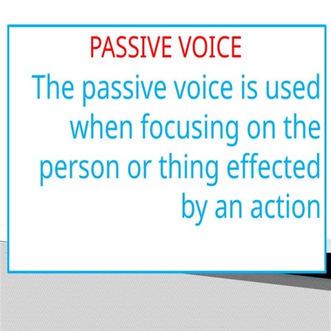 Comprehensive Guide to Understanding and Using Passive Voice in English ...