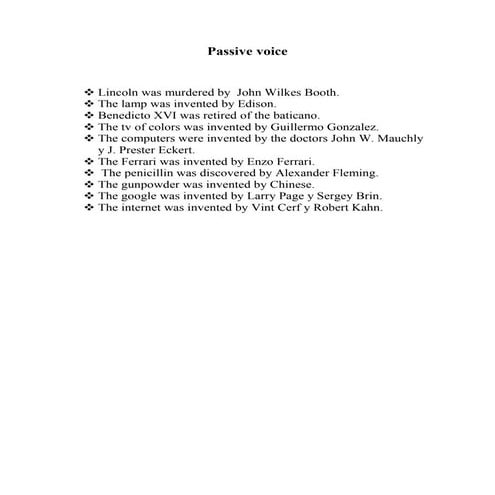 Passive voice 1 | PDF