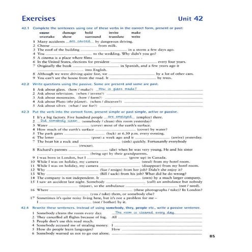 Passive voice (1) activities | PDF
