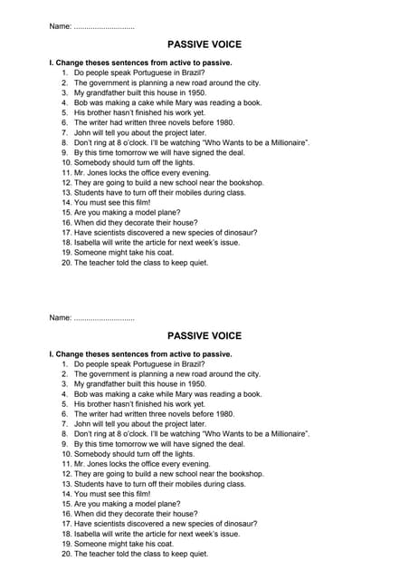 Impersonal passive + have sth done | PDF