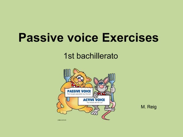 Active and passive voice exercise | PDF