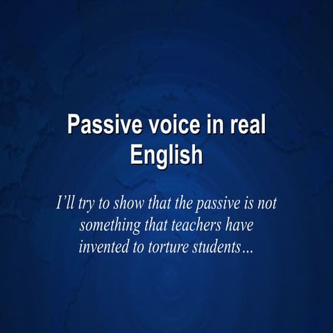 Passive Voice Quotes Passive Voice – Free Exercise