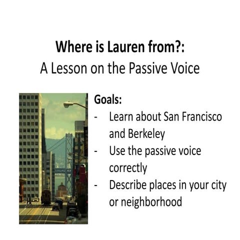 Passive voice lesson presentation | PPTX