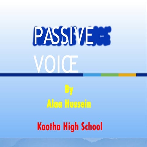 passive voice presentation english grammar | PPTX