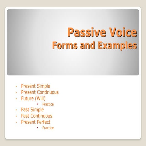 Passive voice presentation 2 | PPTX