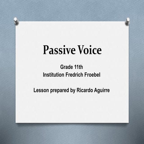 Passive voice | PPT