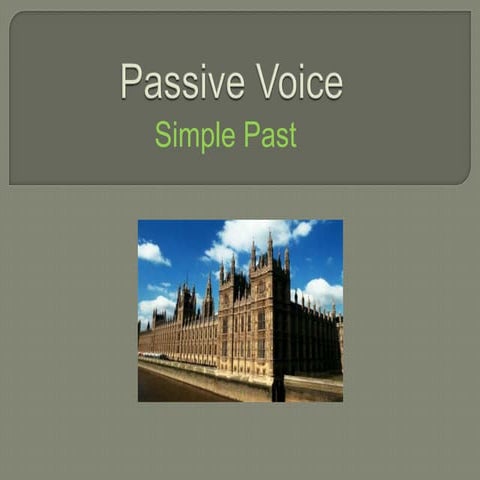 Passive voice simple past | PPTX