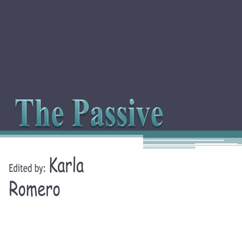 Passive Voice Slides | PPT