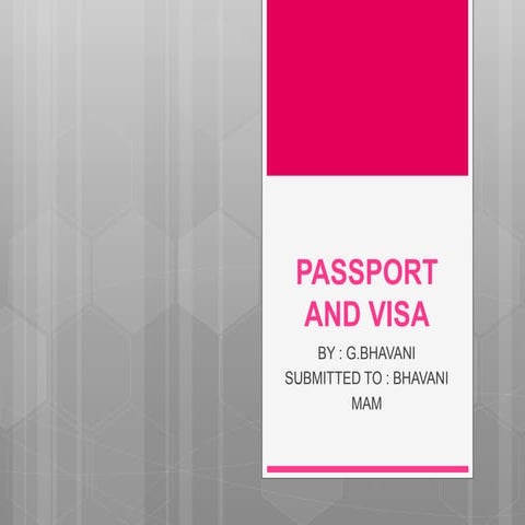 Passport & Visa | PPTX