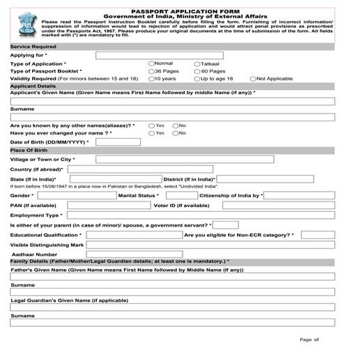 Passport applicationform main_english_v2.0 2 | PDF