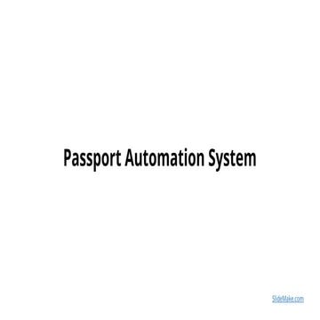 Passport Automation System.pptx in database management system | PPTX