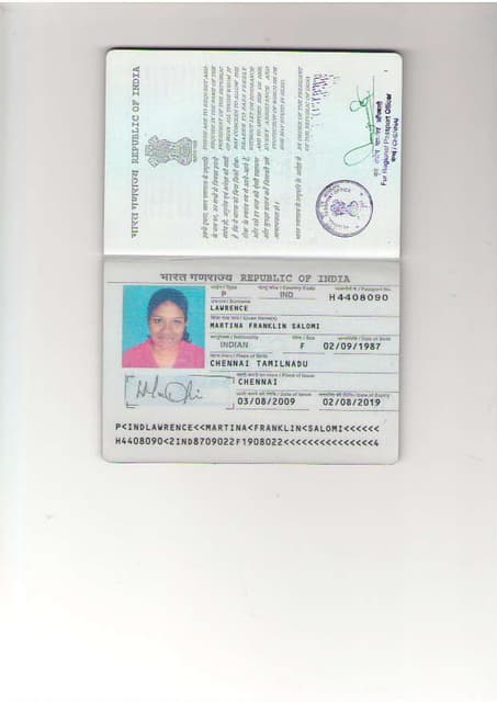 Indian Passport Inside