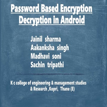 Password Based Encryption Ppt 0712