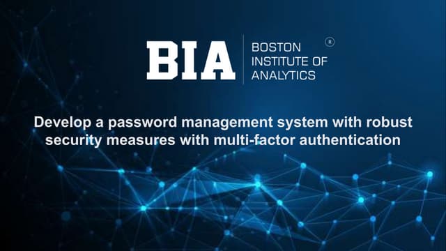 Building A Secure Password Management System Implementing Robust