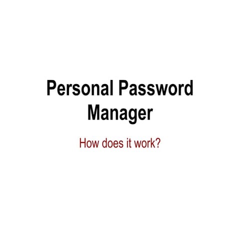 Password manager howtoguide | PDF