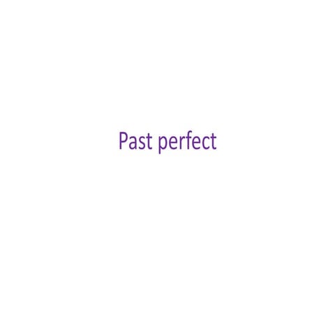 Past perfect-past-continuous | PPT