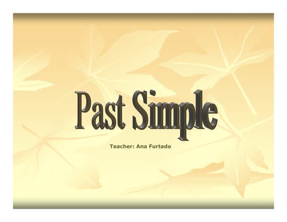 Past simple regular verbs | PPTX