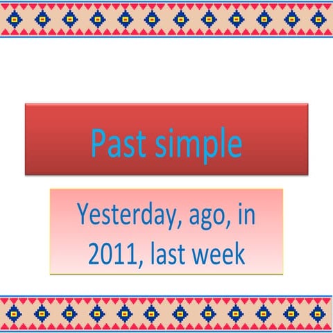 Past simple (1) | PPT