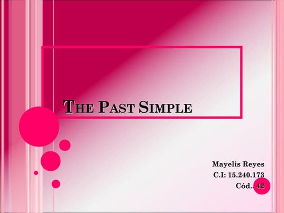 Past simple tense | PPT
