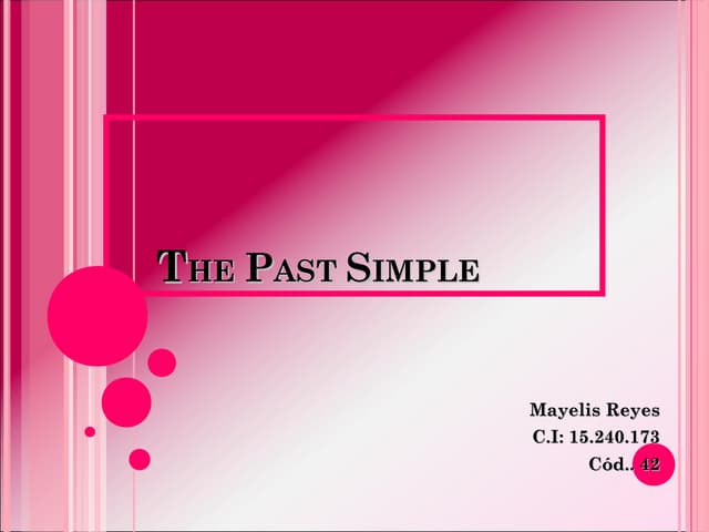 Presentación past simple | PPT