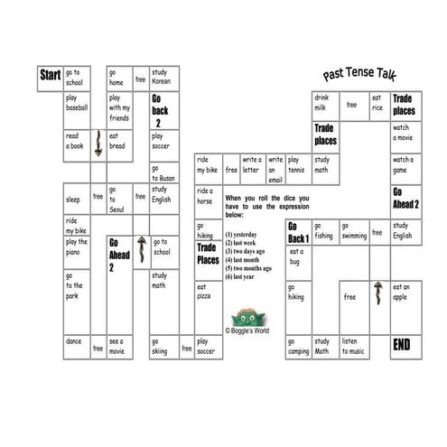 Past tense-verb-board-game-elementary-simplified | PDF