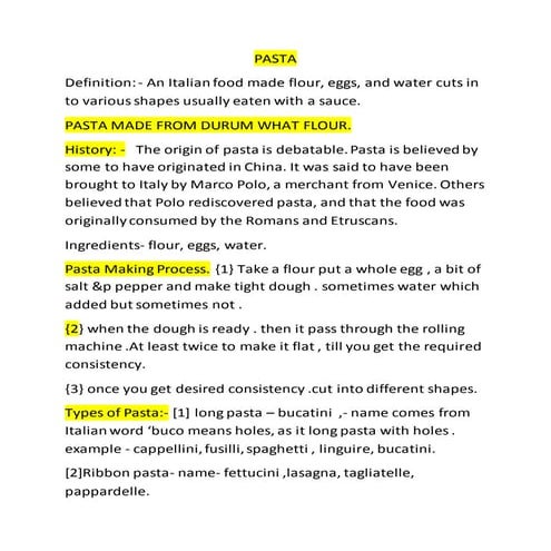 Pasta | PPT