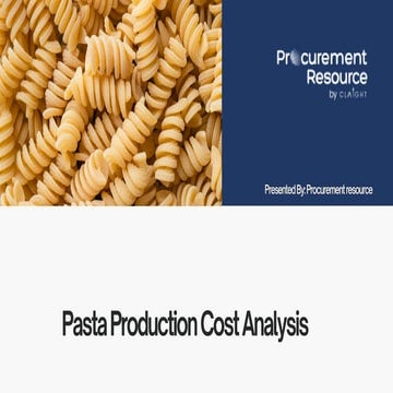 Pasta Production Cost report Analysis... | PPT
