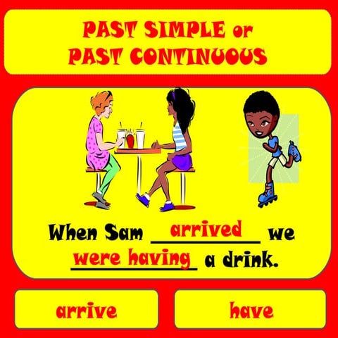 Past continuous and past simple game | PPT