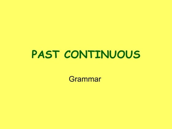 Simple Past vs Past Continuous | PPTX