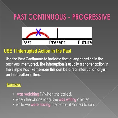 Past continuous or progressive review | PPTX