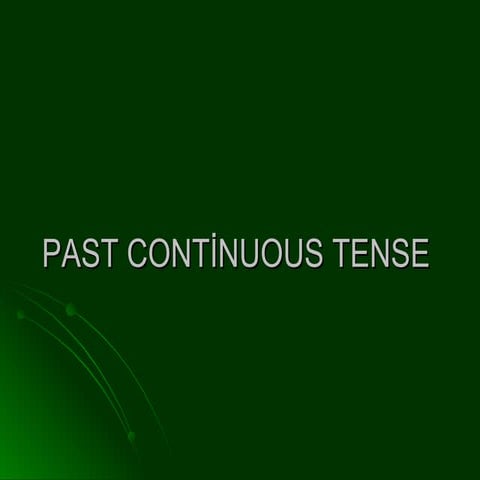 Past continuous tense | PPT