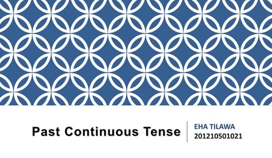 Past continuous tense | PPT