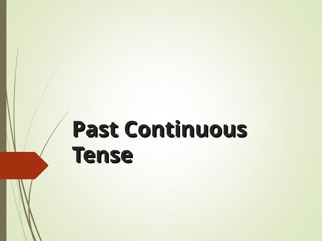Past continuous (when & while) | PPT
