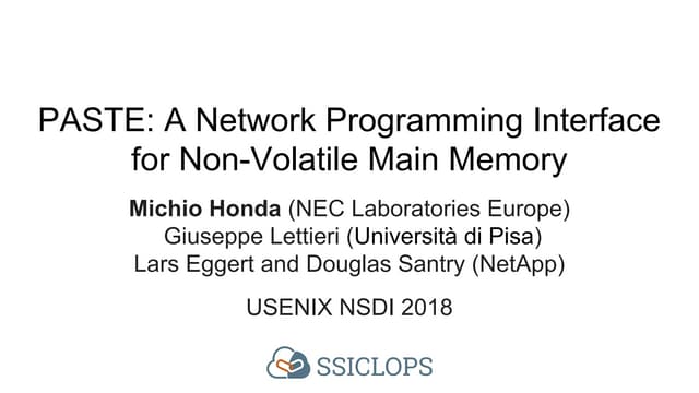 Paste A Network Programming Interface For Non Volatile Main Memory Ppt 2332