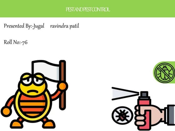 Pest Control Management, types of pest, Pest controlling .PPt
