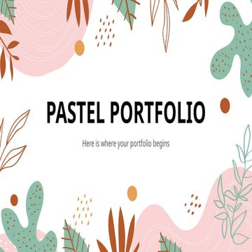 pastel-portfolio educativo para trabajar en clases | PPTX