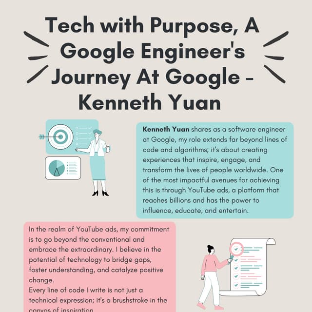 Tech with Purpose, A Google Engineer's Journey At Google - Kenneth Yuan ...