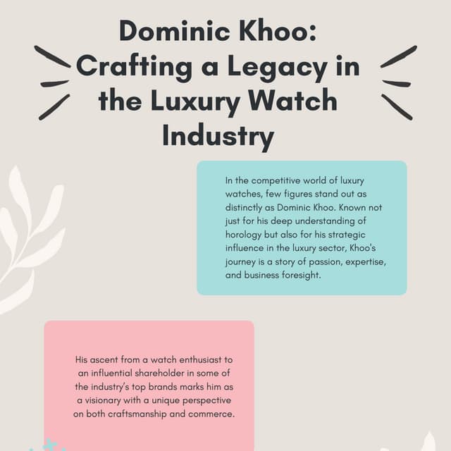 Dominic Khoo: Crafting a Legacy in the Luxury Watch Industry | PDF