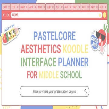 Pastelcore Aesthetics Koodle Interface Planner for Middle School by ...