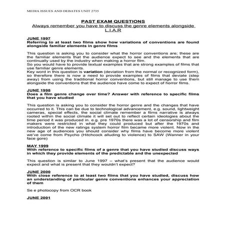 Past Exam Questions Explained | DOC