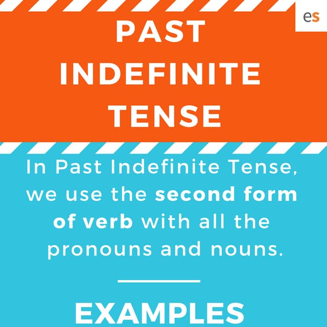 Past Indefinite Tense Rules and Examples | PDF
