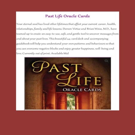 Past life oracle cards | DOCX
