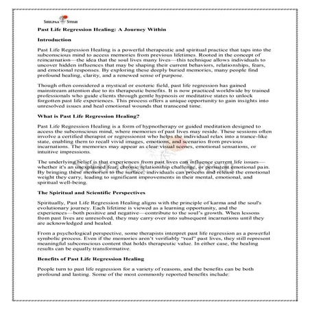 Past Life Regression Healing - Shilpaa Stish.pdf