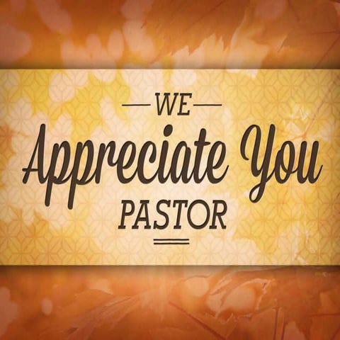 Pastor Appreciation Month - October 2020 | PPT